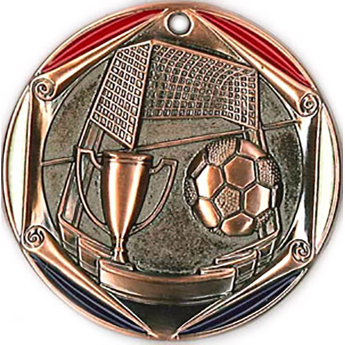 Red/White/Blue Soccer Medal